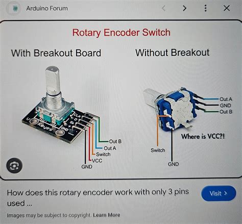 Wiring Rotary Encoder With Breakout Board General Guidance Arduino
