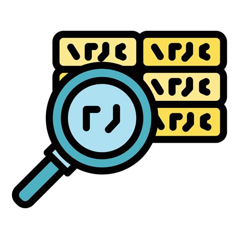 Magnifying Cipher Icon Color Outline Vector 15144248 Vector Art At Vecteezy