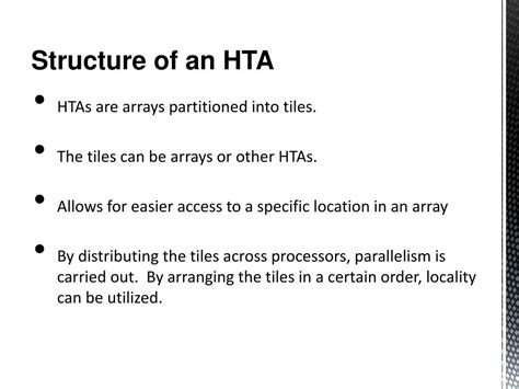 ppt hierarchically tiled arrays htas powerpoint presentation free download id 2491167