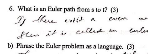 Solved 6 What Is An Euler Path From S To T 3 If There Chegg Com