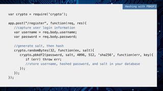 Node Js Authentication And Data Security PPT