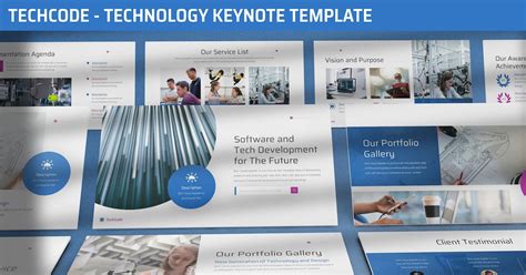 Techcode Technology Keynnote Template Presentation Templates Envato Elements