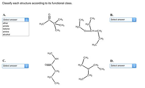Solved Classify Each Structure According To Its Functional