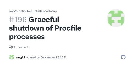 Graceful Shutdown Of Procfile Processes · Issue 196 · Awselastic Beanstalk Roadmap · Github