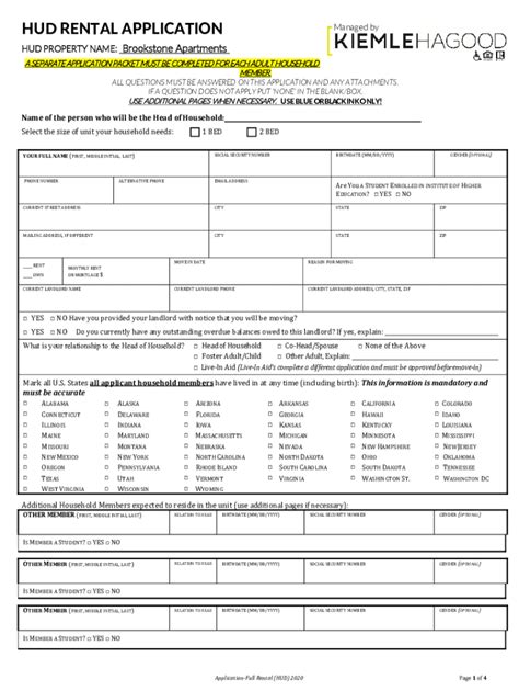 Fillable Online Hud Rental Application Fax Email Print Pdffiller