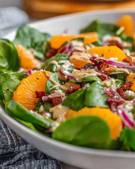 Spinach Mandarin Salad With Honey Balsamic Dressing