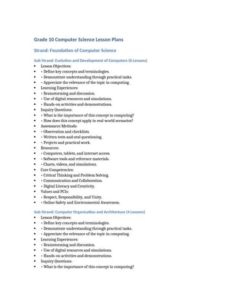 Grade10computersciencelessonplansdocx