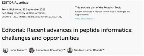 Exploring New Frontiers In Peptide Informatics