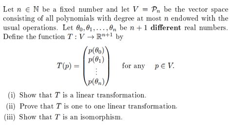Prove That T Is One To One Linear Transformation R Askmath