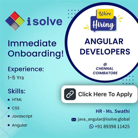 Jones Sathya On Linkedin Jobalert Hiringalert Angulardeveloper