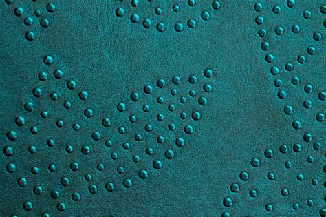 리벳 클로즈업 그린 민트 색상 벽지 또는 배너 디자인과 정품 가죽의 질감 현대적인 배경을 위해 가죽에 대한 스톡 사진 및 기타 이미지 Istock