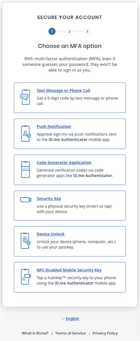 Setting Up Security Key Multi Factor Authentication Mfa Idme Help