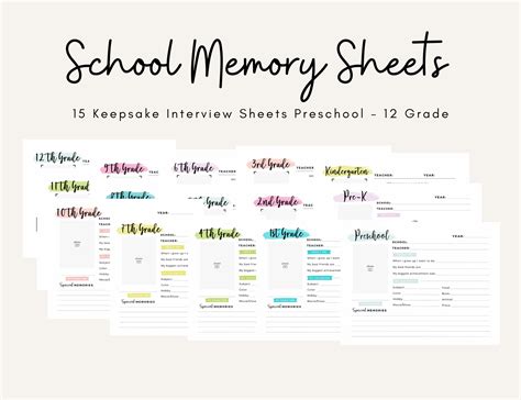 School Interview Sheets The Forever Files