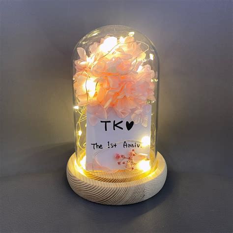 부산 동래꽃집 플로와 1주년 기념 수국 유리돔무드등🌸제이플라워유리돔무드등 1주년 기념으로