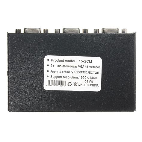 In Out Vga Vga Porte A Monitor Two Sources Manual Switch Splitter Fruugo UK