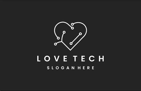 Premium Vector Love Tech Logo Vector Design Premium Vector Love Tech Logo Vector Design