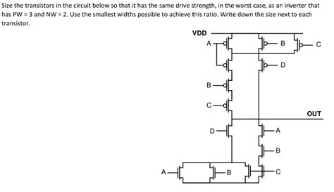Solved Size The Transistors In The Circuit Below So That It Chegg Com