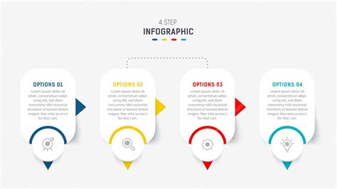 Premium Vector Four Step Infographic Element Design Vector Template For Presentation Process