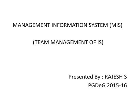 Management Information System Ppt Pptx Operating Systems Computer Software And Applications