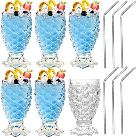 Suprobarware Cocktailgläser Vintage Glaswaren Set Mit 6 Trinkgläsern Tiki Ananasgläser 8 Oz