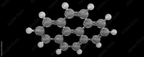 3d Glass Chemical Structure Of Pyrene Molecule Stock Illustration Adobe Stock
