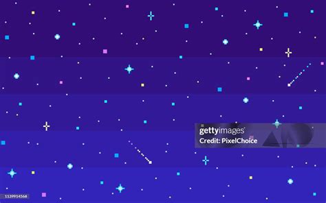 Pixel Art Night Starry Sky High Res Vector Graphic Getty Images