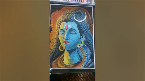 Lord Shiva Drawing Oilpastel Colors Shorts Video Mahadevi Drawing