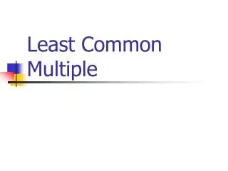 PPT Least Common Multiple LCM PowerPoint Presentation Free Download ID