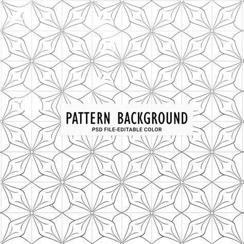Geometric Flower Pattern Design Premium Ai Generated Psd