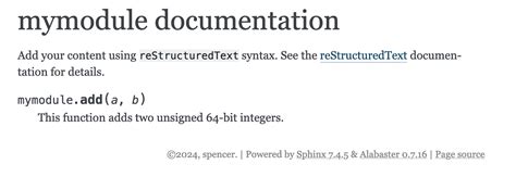 Sphinx Autodoc If Python Method Moved To Rust Pyo3 Stack Overflow
