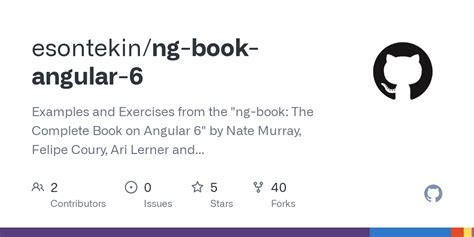 github esontekin ng book angular 6 examples and exercises from the