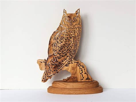 Great Horned Owl Scroll Saw Pattern Fis 173 Pdf  Etsy
