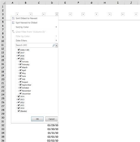 Solved Modify Default Height Of Drop Down Filter Menu In Excel Experts Exchange