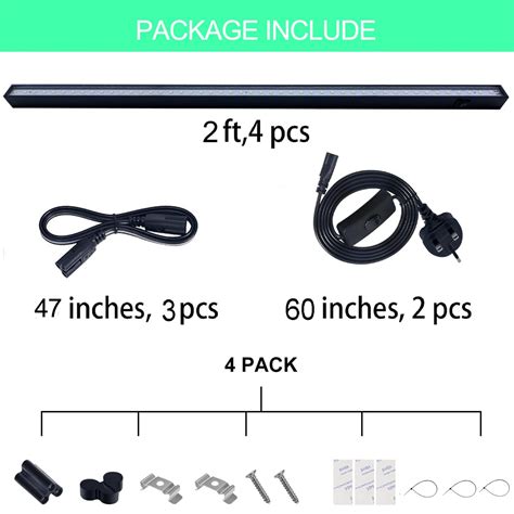 Moya Std Housing Black T5 2ft Grow Lights For Indoor Plants T5 Led Grow Lamp Full Spectrum