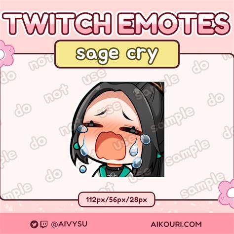 Valorant Jett Cry Twitch Emote Etsy