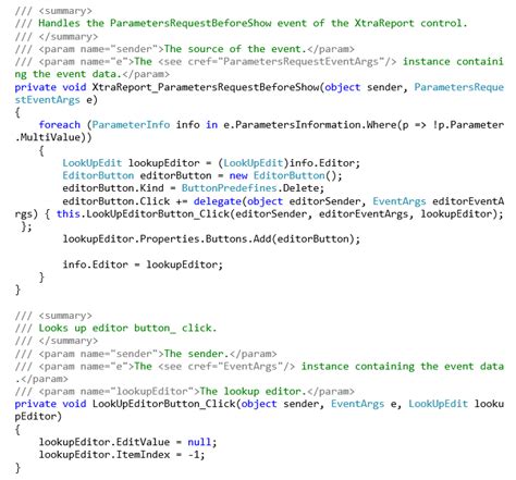 Devexpress Xtrareports Add Clear Action