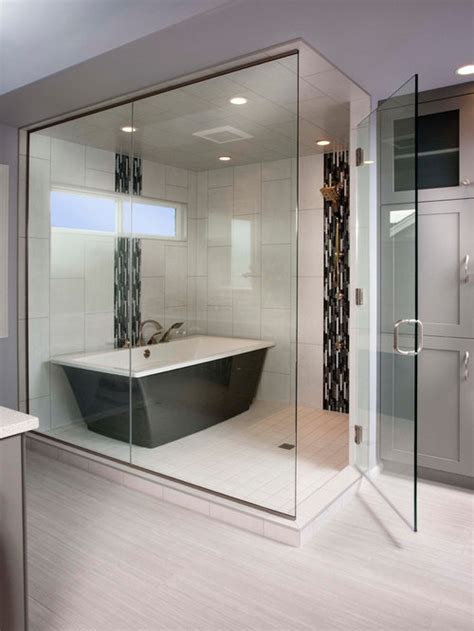 Free Standing Tub With Shower Design Ideas And Remodel Pictures Houzz