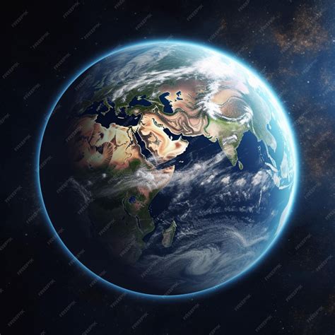 Earth Illustration High Quality 4k Ultra Hd Hdr Premium Ai Generated