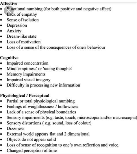 Depersonalization Symptons Rdpdr
