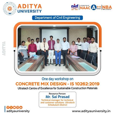 Workshop Civilengineering Concretemixdesign Adityauniversity