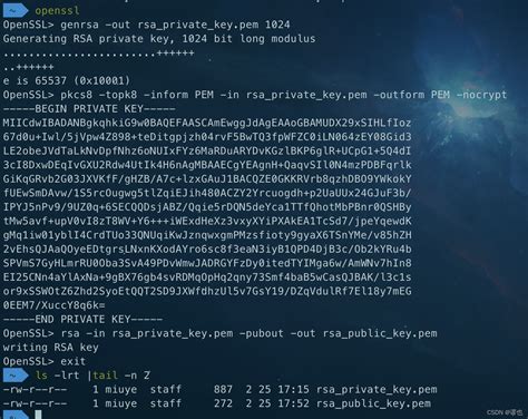 利用openssl生成rsa公钥和私钥 基于 openssl 生成 1024 位的 rsa 公钥 私钥对 csdn博客