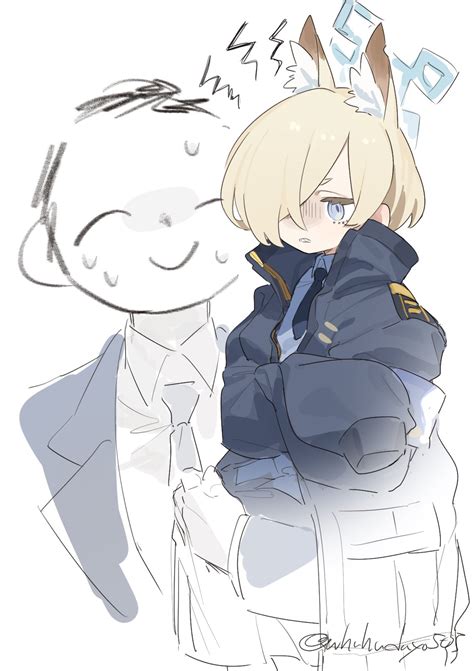 Sensei Doodle Sensei And Kanna Blue Archive Drawn By Uhuhu Danbooru