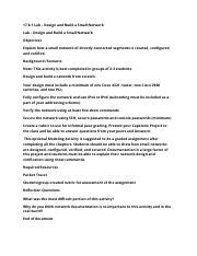 Design And Build A Small Network Lab Activity And Documentation Course Hero