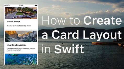 How To Create A Card Layout In Swift Uicollectionview Youtube