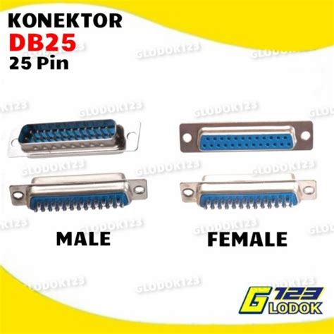 Jual Konektor Connector Db25 Male Female Cowo Cewe Parallel 25 Pin Db9 Pcb Kab Tangerang