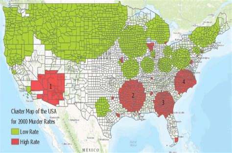Spatial Cluster Map Homicides 2000 Download Scientific Diagram