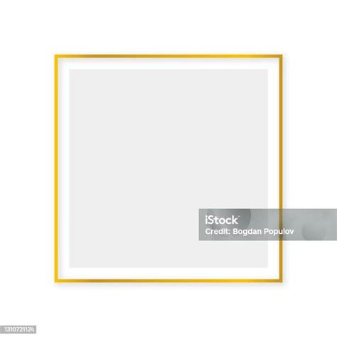 골드 프레임 배경 그림자가 있는 고급씬 얇은 라인 테두리 사실적인 3d 글래머 직사각형 템플릿 3위에 대한 스톡 벡터 아트 및 기타 이미지 Istock