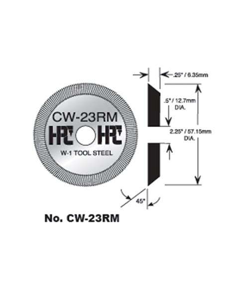 HPC Cutter Wheel CW 23RM For Speedex Single Angle Cutters Fairway Supply Inc
