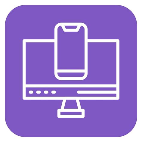 Premium Vector A Purple Computer Screen With A Monitor On It