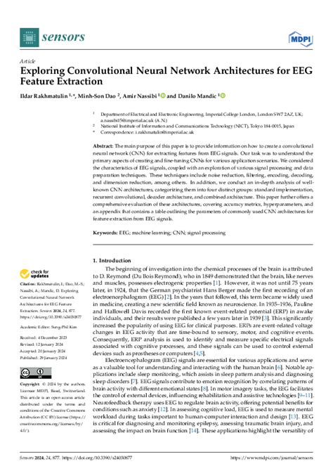 Pdf Exploring Convolutional Neural Network Architectures For Eeg Feature Extraction